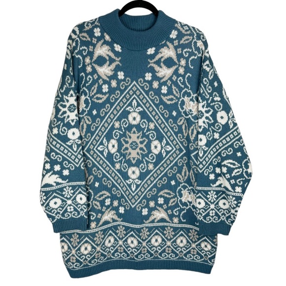 Vintage | Sweaters | Vtg Y2k Kate Collins Abstract Paisley Knit Sweater ...